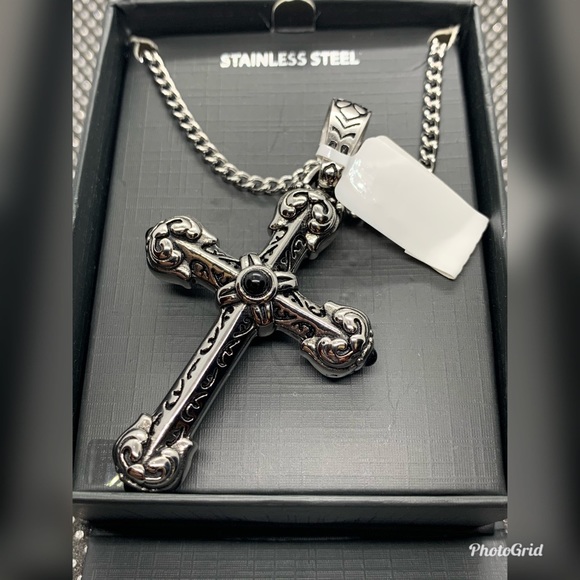 Accessories | Chroma Cross Pendant Necklace 24 Stainless Steel | Poshmark